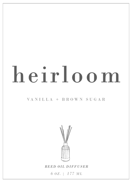 Heirloom | Vanilla + Brown Sugar Reed Diffuser – Porter Lane Home