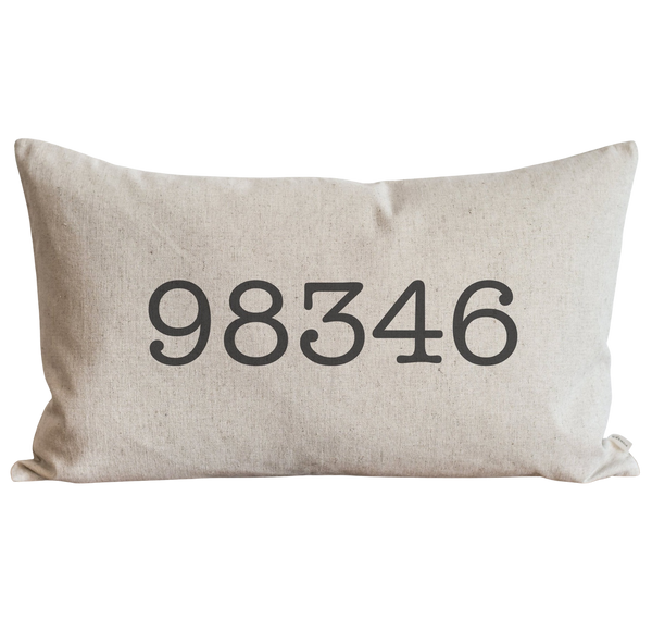 Custom Zip Code Pillow Cover. – Porter Lane Home